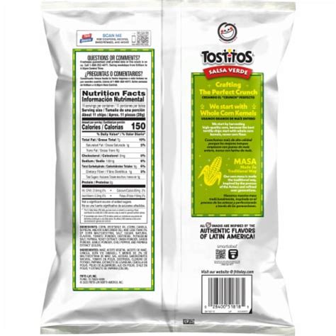 Tostitos® Salsa Verde Flavored Tortilla Chips 11 Oz Smiths Food And