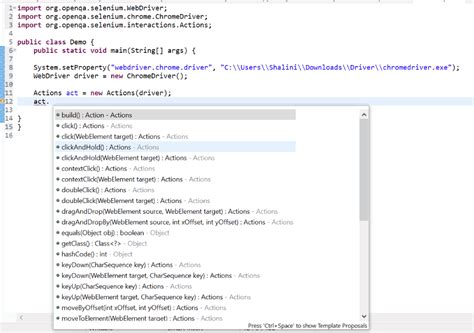 how to handle actions class in selenium lambdatest
