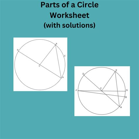Parts Of A Circle Worksheet Explore Geometry With Engaging Exercises