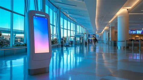 Female Customer Uses Touchscreen Terminal Or Self Service Kiosk In Hospital Automated Machine