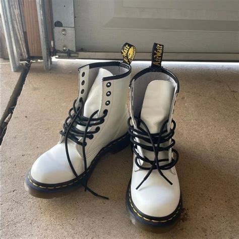 Dr. Martens White Combat Boots | White combat boots, Combat boots, Boots