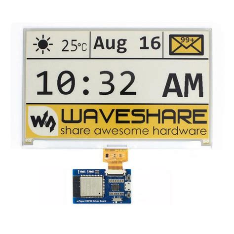 Waveshare 7 5 Inch Bare E Paper Screen Driver Board Onboard Esp8266 Electronic Pro