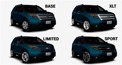 3d Model Ford Explorer 2014 Mk V Full Range With Simple Interior