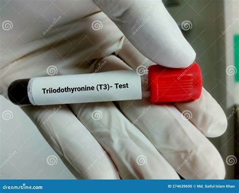 Blood Sample For Triiodothyronine T3 Hormone Test Thyroid Function