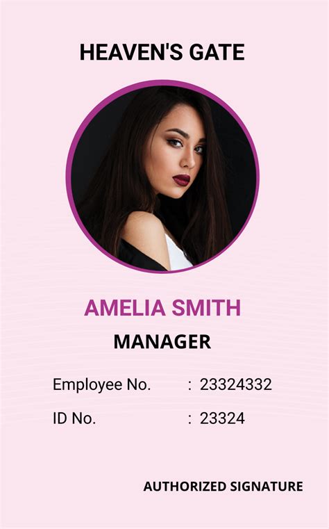 Massage Id Card Template Edit Online And Download Example