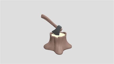 Tree Stump And Axe Download Free D Model By Adeel Qadir Adeelqadir A Sketchfab