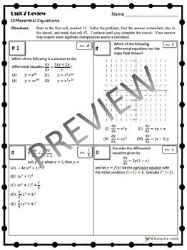 AP Calculus Unit REVIEW CIRCUIT With Solutions By Dorky The Yorkie