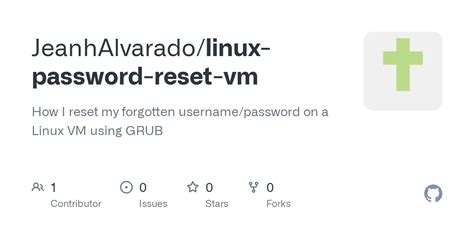 Github Jeanhalvaradolinux Password Reset Vm How I Reset My