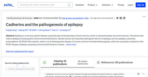 Cadherins And The Pathogenesis Of Epilepsy