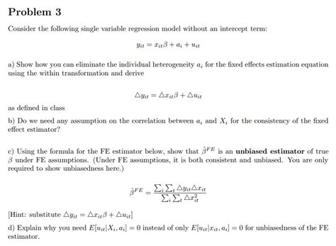 Solved Problem 3consider The Following Single Variable