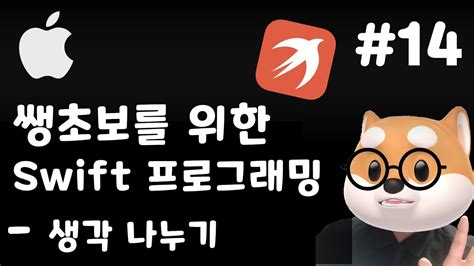 쌩초보를 위한 swift 프로그래밍 생각나누기 로직분리 youtube