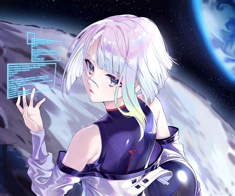 Download Cybernetic Interface Girl Anime Wallpaper