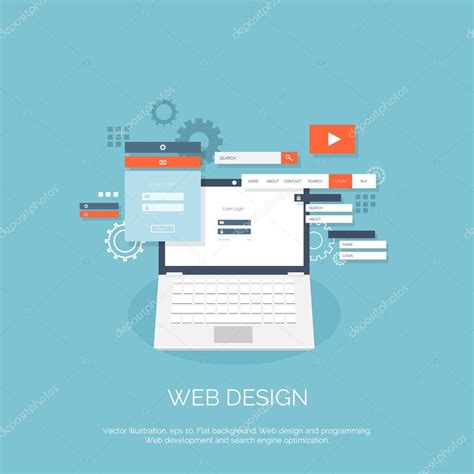 Vector Illustration Flat Computing Background Programmingcoding Web
