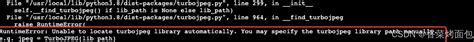 python turbojpeg：modulenotfounderror、runtimeerror unable to locate turbojpeg library