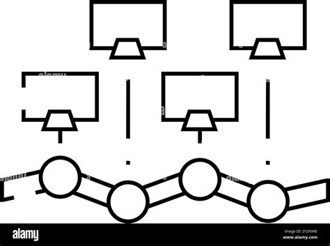 Network Topology Analyst Line Icon Vector Illustration Stock Vector Image And Art Alamy