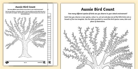 Aussie Backyard Bird Count Activity Sheet