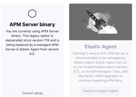 apm schema settings shows that i m using deprecated apm server binary