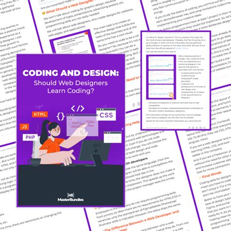 Coding And Design Should A Web Designer Learn Coding Free Guide Masterbundles
