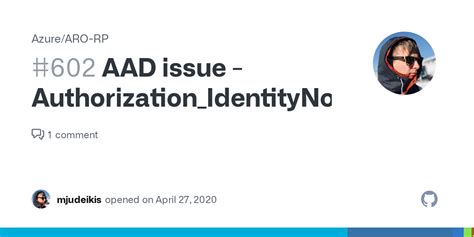 Aad Issue Authorizationidentitynotfound · Issue 602 · Azurearo Rp