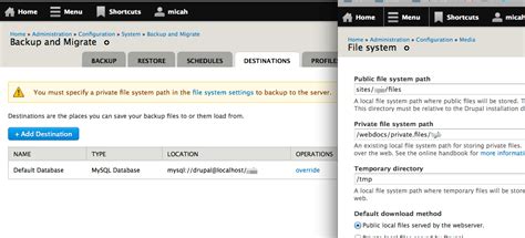 backup migrate 8 x not detecting private file system settings [ 1938270