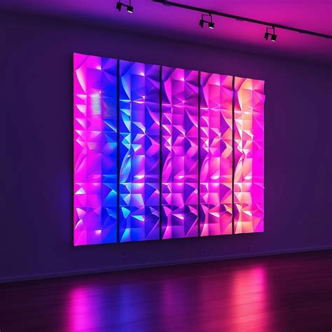 Premium Photo Design Of Audio Reactive Audio Reactive Light Sculpture With Geometric Frame