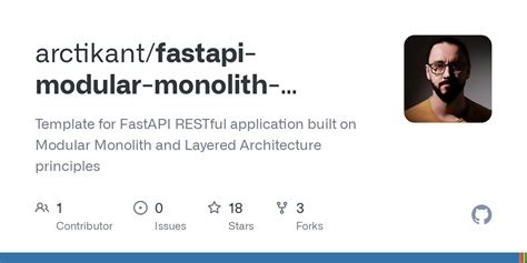 Github Arctikantfastapi Modular Monolith Starter Kit Template For Fastapi Restful