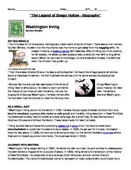Washington Irving Biography Thelegend Of Sleepy Hollow Washington