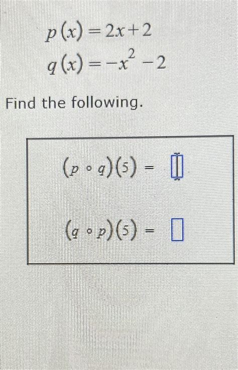 Solved P X 2x 2q X X2 2find The
