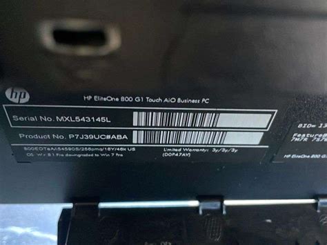 Qty Hp Eliteone G Touch Aio Business Pc Core I Sierra Auction Management Inc