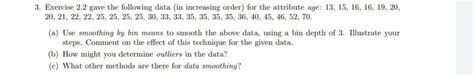 solved 3 exercise 2 2 gave the following data in