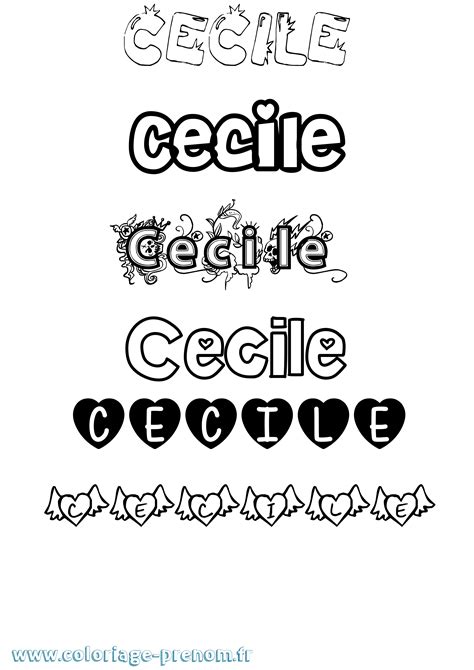 Coloriage Du Pr Nom Cecile Imprimer Ou T L Charger Facilement
