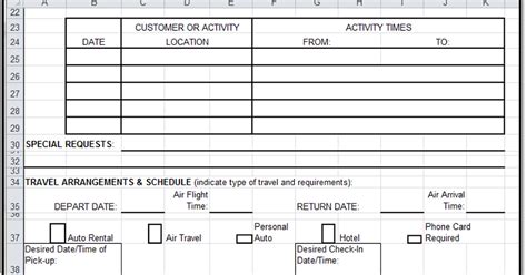 Excel Spreadsheets Help Travel Authorization Request Form Template