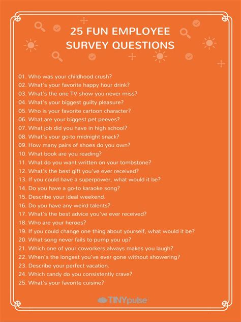 25 Fun Employee Survey Questions 1 Pdf