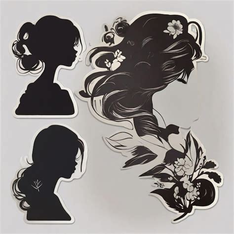Premium Vector Girl Silhouettes Vector Background