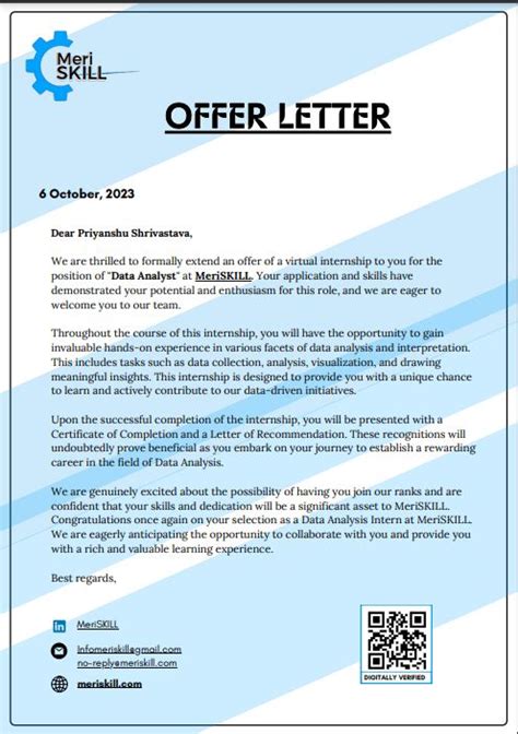 Priyanshu Shrivastava On Linkedin Dataanalytics Meriskill Excel Powerbi Internship Remote