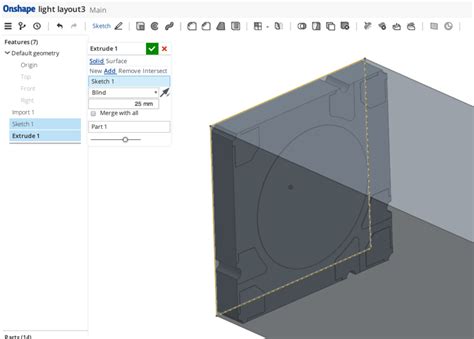 Extrude A Sketch Onshape