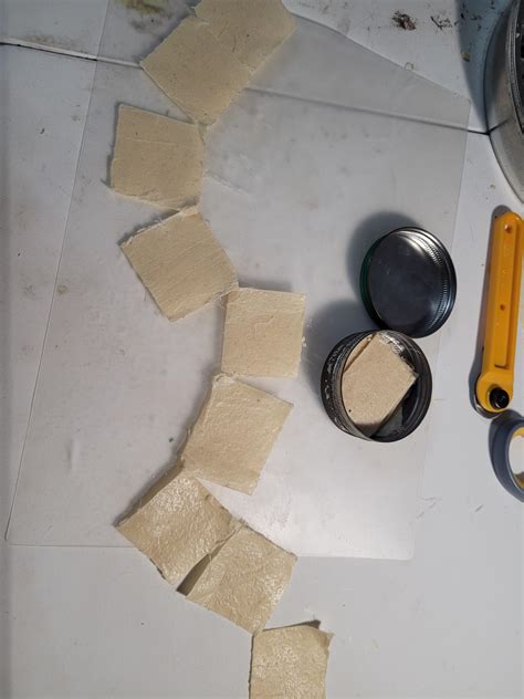 Experimental Patches I Made From Muslin Dipped In 5050 Lard And Beeswax Held Together By