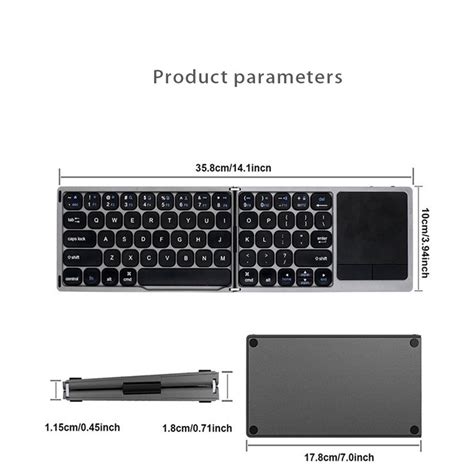 jomaa portable mini folding wireless bluetooth keyboard with numeric