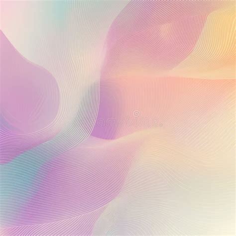 Abstract Pastel Gradient Background With Soft Wavy Lines And Subtle Texture Stock Illustration