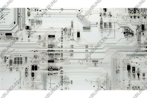 Circuit Technology Abstract White Background