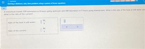 solved systemssolving a distance rate time problem using a