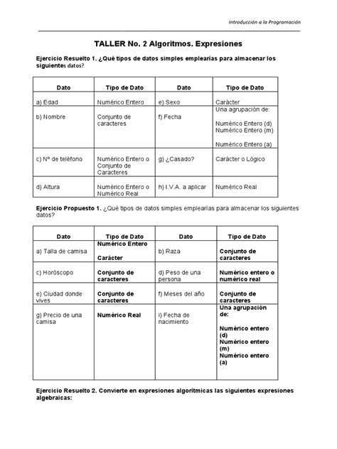 algoritmos practica no 2 pdf tipo de datos informática teórica