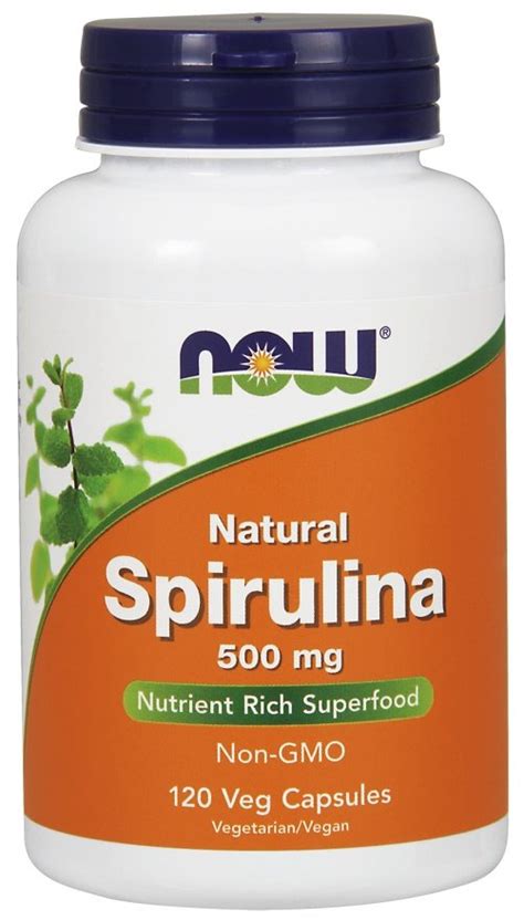 Now Foods Spirulina Natural 500mg Supports Circulatory System Immune