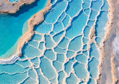Premium Photo The Blue Water Of The Dead Sea Is Shown In This Image