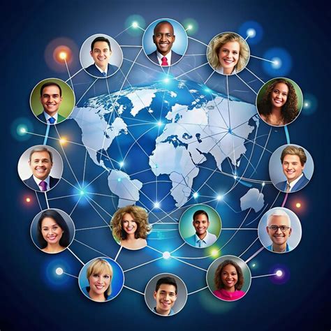 global collaborative learning network premium ai generated image