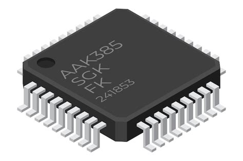 Premium Vector Microchip Computer Electronic Component Microchip Icon
