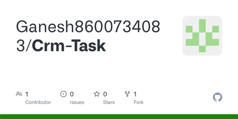 Github Ganesh8600734083crm Task
