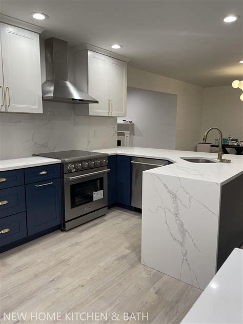 Double Shaker Nova Blue New Home Kitchen And Bath Custom Cabinets