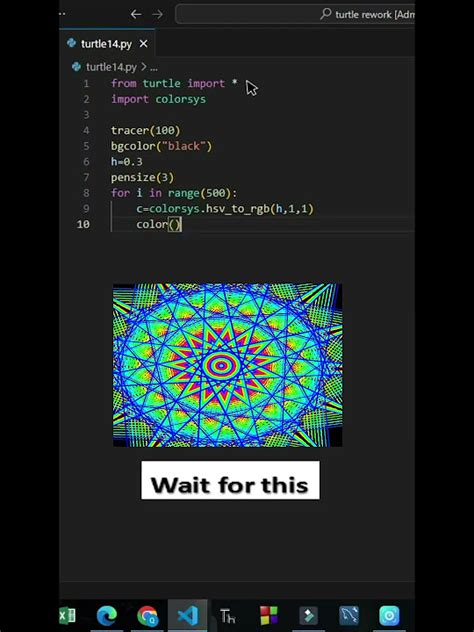 Beautiful Rotating Python Graphics Design Using Turtle Python Pythonshorts Coding Viral