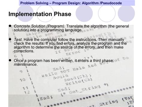 program design and problem solving techniques ppt programming